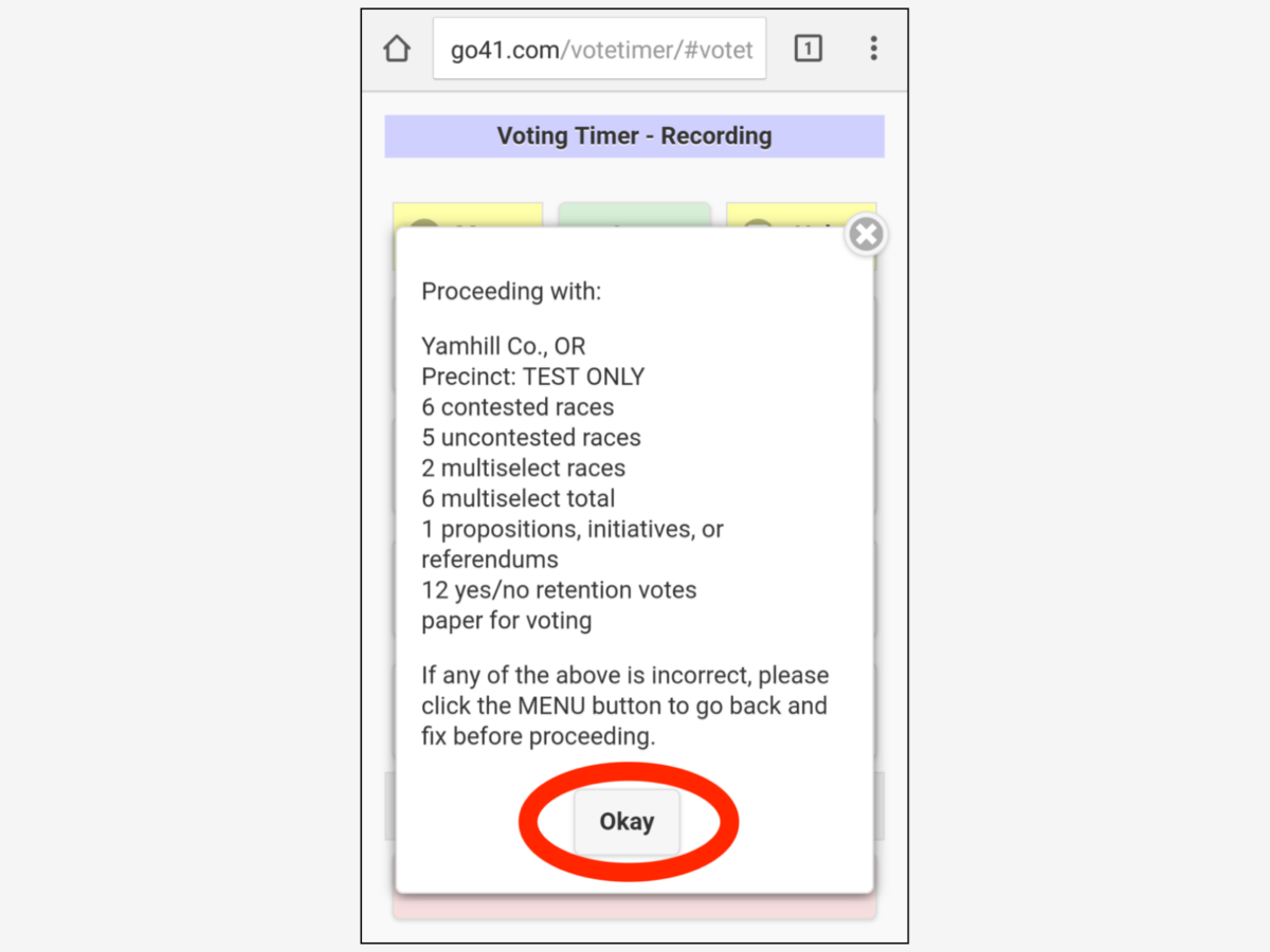 Voting Timer App - U.S. Alliance for Election Excellence
