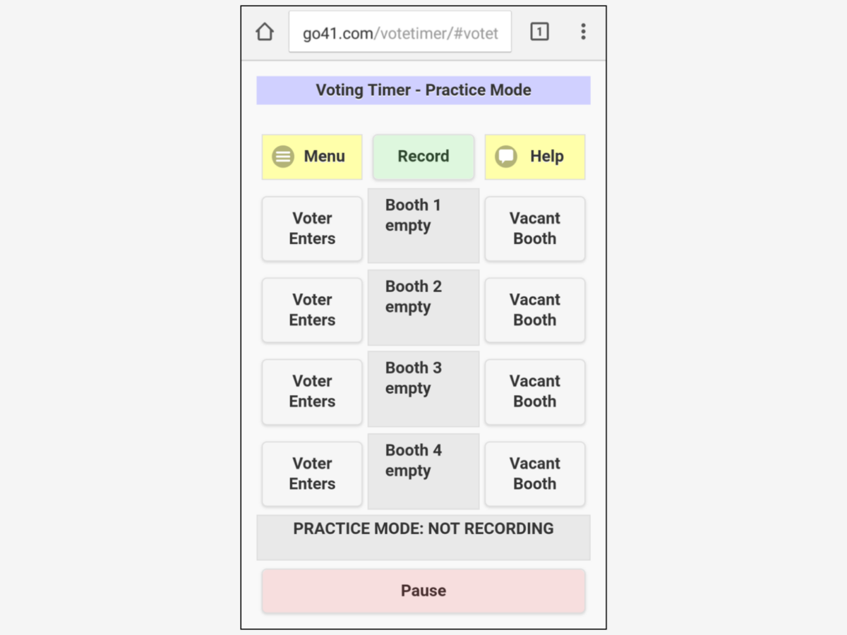 Voting Timer App - U.S. Alliance for Election Excellence