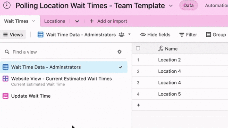 Live wait time display - U.S. Alliance for Election Excellence